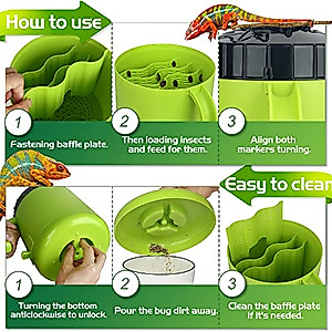 NEPTONION Professional Cricket Keeper Live Worm Organizer Tank with Rubber Seal, Dubia Roach Habitat with Bug Dirt Management Function, Perfect for Keeping Silkworm, Cricket,Dubia Cockroach,Superworms