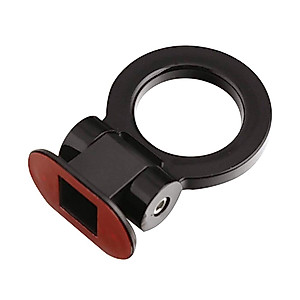 idain Universal Ring Track Racing Style Decorative Tow Hook for Any Car SUV Truck Not Functional- ONLY for Decoration (Black)