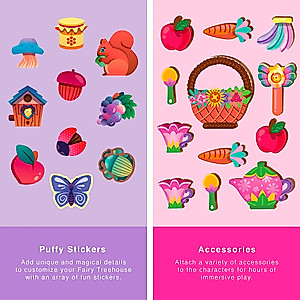 PINXIES Fairy Treehouse | Build-Your-Own Magical Forest Play Set, Kids 3D Puzzle Toy - STEM Girl Toys Ages 6-7 and Up