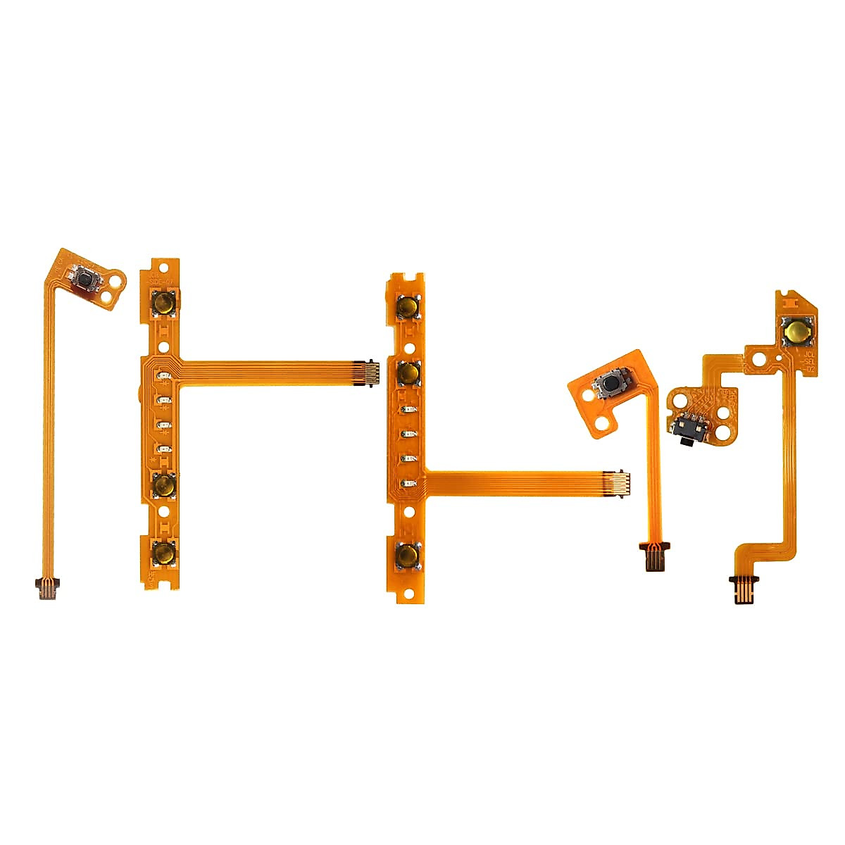 iParto 4 Pack Joystick Analog Thumb Stick for Nintendo Switch Joy Con Controller Joycon Repair Kit with Flex Cable Screws Springs Thumbstick Grips Repair Tools