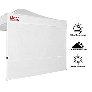 MASTERCANOPY Instant Canopy Tent Sidewall for 10x10 Pop Up Canopy, 1 Piece, White
