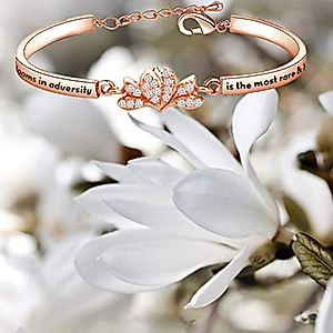 KUIYAI Mulan Jewelry Flower Charm Bracelet The Flower That Blooms in Adversity is The Most Rare and Beautiful of All Princess Bracelet Jewelry (RG Bracelet)