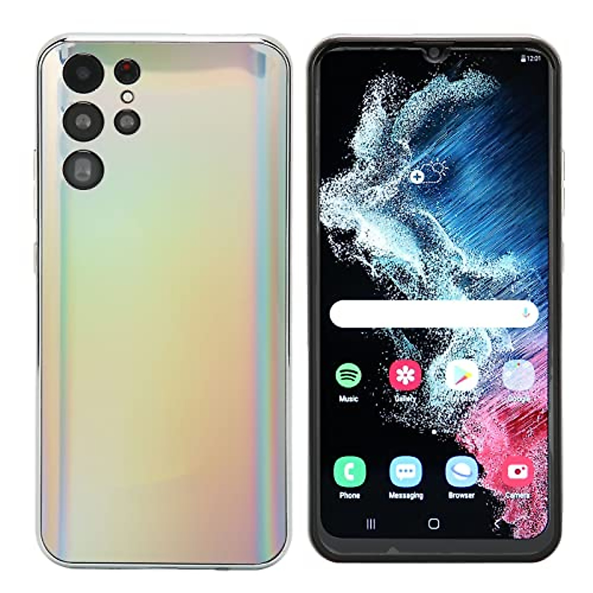 4GB RAM 64GB ROM Glass Screen Mobile Phone 6.52 Inch 3500mAh Smartphone for Home (Silver)