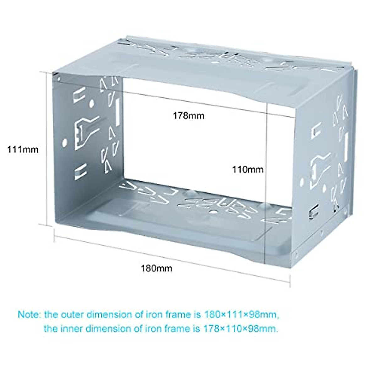 Sound way - In dash 2 DIN Universal Double Din Car stereo radio Installation Dash Kit Mounting Metal Fitting Cage