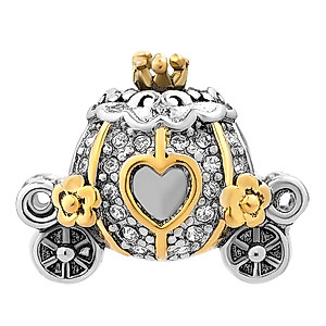 CharmSStory Cinderella Carriage Charm Beads For Charm Bracelets (Cinderella Carriage)
