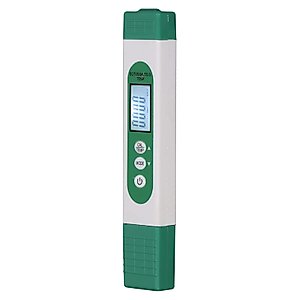 Pen Type Water Quality Meter, High Accuracy Automatic Temperature Compensation Portable Sensitive Probe 5 in 1 Water Tester EC SG Salt TDS Temp for Spas