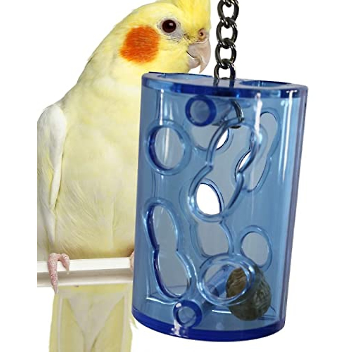 Bonka Bird Toys 60002 Small Can-o-Nuts Foraging Bird Proof Durable Treat Hanging Colored Cannister Suitable for Eclectus Amazons African Greys and Other Similar Birds (Green)