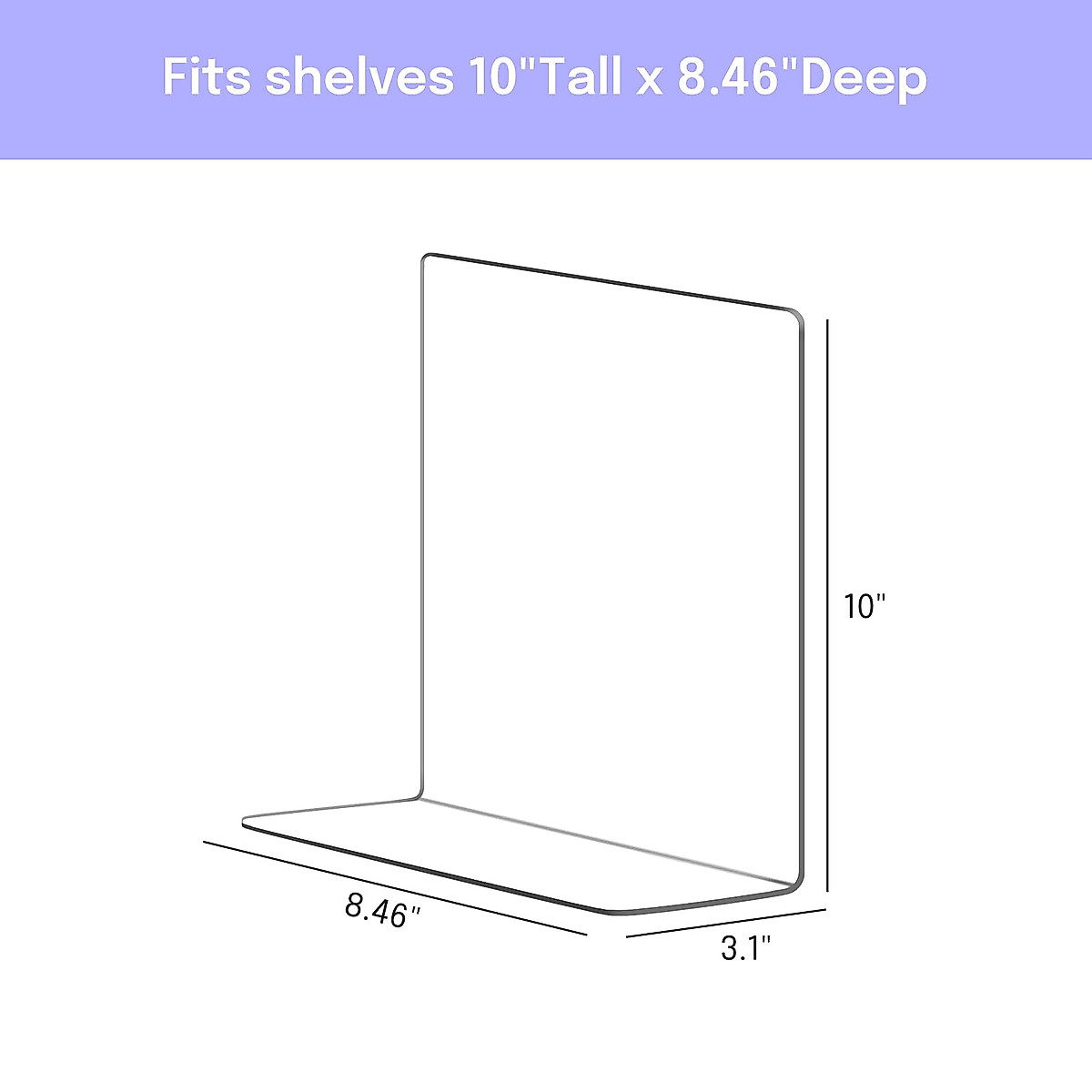 Jogori Shelf Dividers for Closet Organization: Durable Clear Acrylic Divider Organizer for Shelves - Vertical Adjustable Shelving Separators for Clothing Purse