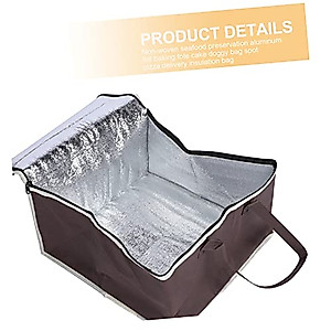 CIYODO 1pc Cake Packing Bag Pizza Lunch Bag Insulated Take-Out Insulated Bag Heated Lunchbox Food Insulation Bag Heated Takeaway Bag Thermal Reusable Lunch Bag Non-Woven Fabric Coffee