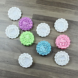 Hello kitty Cake mold, 2.2" DIY Hand Press Cookie Stamps Pastry Tool,Mid-Autumn Festival Moon Cake Mould Pressure Baking Mold