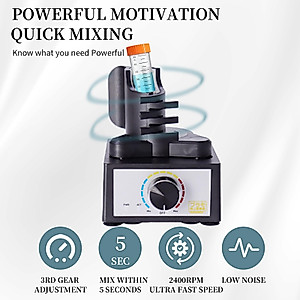 2400RPM Vortex Mixer Model Paint Shaker Mix Up to 100ML Adjustable Speed for Hobby Acrylic Paints,Nail Polish,Pigment,Eyelash Glue Adhesives,Testing Tubes