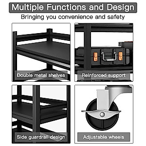 MOLYHOM Storage Shelves Heavy Duty, Garage Storage Racks and Shelving, 5-Tier Metal Shelves for Storage
