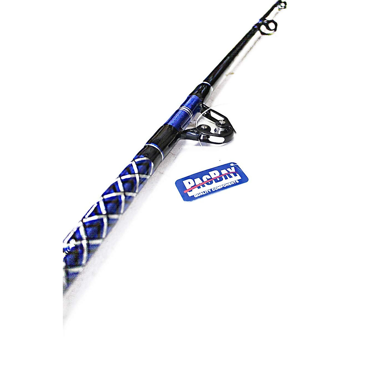 Xcaliber Marine Pair (2) Tournament Series 15-30lb Saltwater Trolling Rod w/Pac Bay Guides (Blue & Silver)