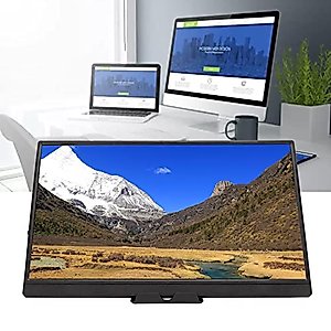 Zyyini Portable Monitor 1080P 17.3 Inch,IPS HDR HD Multimedia Interface.USB C Full Function,Built in Dual Speakers,Plug and Play,Lightweight,16:9,External Display for PS5 Phone PC Switch (Black)