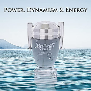 Invincible, Eau de Parfum Spray for Men, Great Gift, Masculine Fragrance, Daytime and Casual Use, for all Skin Types, 3.4 Fl Oz with a NovoGlow Suede Pouch Included