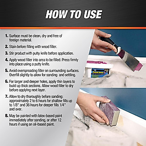 DAP 542 Series 00542 Pt Natural Plastic Wood-X w/Drydex, 16 OZ