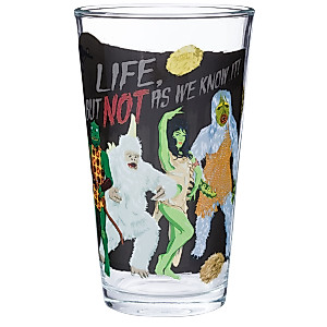 Silver Buffalo Star Trek Quotes Kirk, Spock, McCoy, and Uhura 4pc Pint Glass Set, 16 Ounces