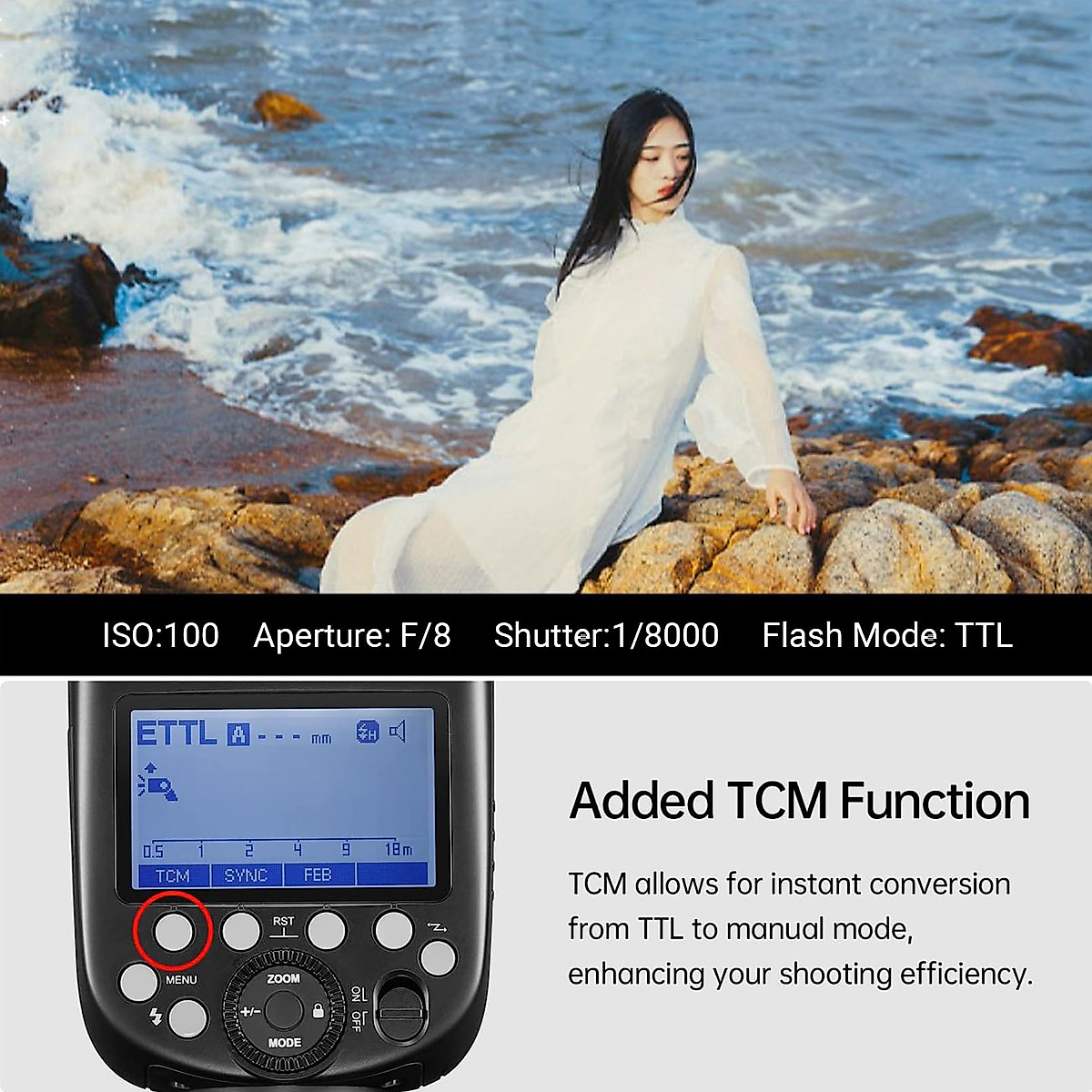 Godox TT685II-C TT685IIC Flash for Canon, 2.4G Wireless Canon Speedlight HSS 1/8000s GN60, TCM Instant Conversion, Quick-Release Lock, E-TTL Speedlite Compatible for Canon EOS Cameras