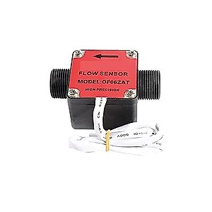 XAXAX Water Flow Meter, 1/2" 3/4" Gear Flowmeter Hall Flow Sensor, Milk Chemical Oil Flow Meter Flow Sensor, Switch for Viscous Liquid DC5~18V,Gallon, QTS, PTS, L, m³(DN20,Round Cover)