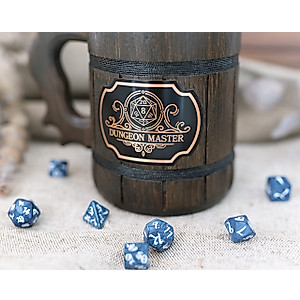 Dungeon Master Beer Mug. Dungeon and Dragons Mug. Dungeon Master Stein. D&D Gift. Wooden Beer Stein. Best Gift. Wooden Beer Mug. Wood Beer Mug Gamer Gift Beer Tankard K145
