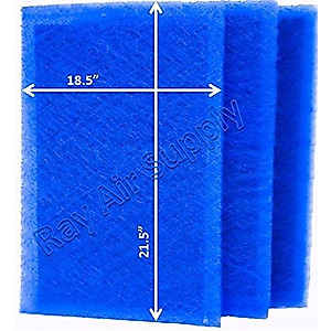 RAYAIR SUPPLY 20x24 StratosAire Air Cleaner Replacement Filter Pads 20x24 Refills (3 Pack) Blue