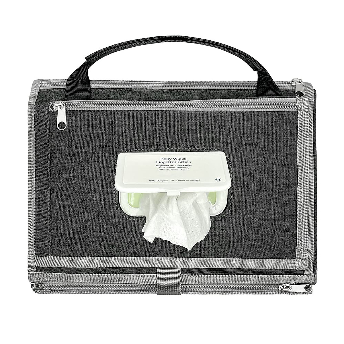 Wildcubz Portable Changing Pad | 27" Diaper Changing Mat | Wipes Pocket | Waterproof Changing Pads for Baby | Portable Diaper Changing Pad for Baby | Changing Pad Portable Changing Station (Graphite)