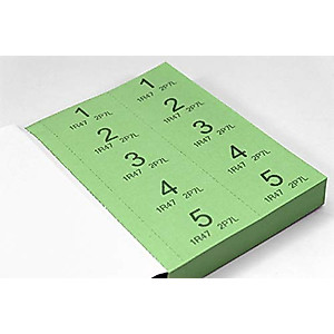Silvine Cloakroom/Raffle Tickets, Numbered 1-1000 with Security Numbering. Ref CRT1000 [Pack of 6]