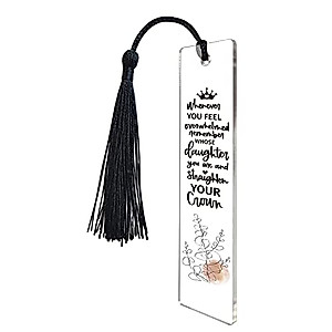 Funny Daughter and Crown Inspirational Bookmark Gifts for Women Girls Lovers Bookworm Lovers Friend Daughter Sister Book Female Friendship Gifts Sister Gifts