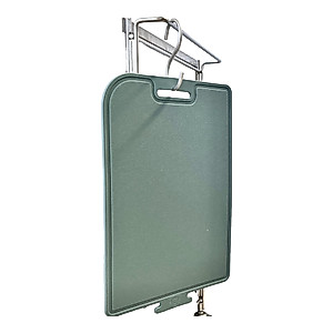 cozymomdeco Korean Made Thick Silicone Double-Sided Usable Cutting Board 14.3" x 9.7" Foldable Design Drip Groove Grip Handle Dishwasher Safe 1PCS (Mint)