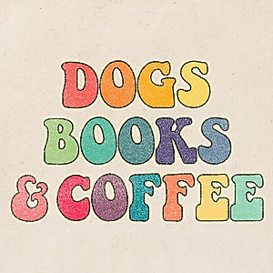 CafePress Dogs, Books And Coffee Tote Bag Canvas Tote Shopping Bag
