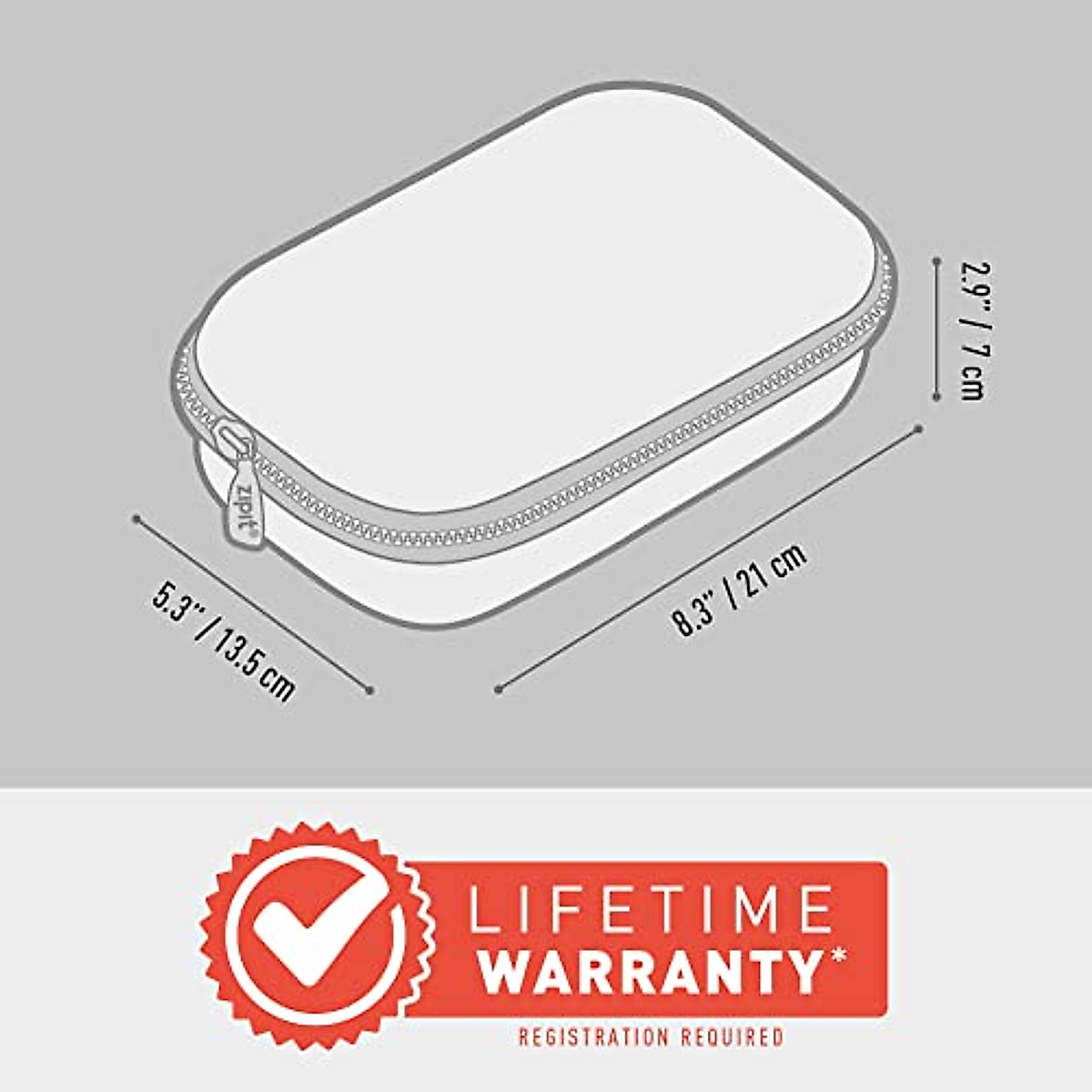 ZIPIT Colorz Pencil Box, Holds Up to 60 Pens, Durable Storage Container for School and Office Supplies, Secure Zipper Closure