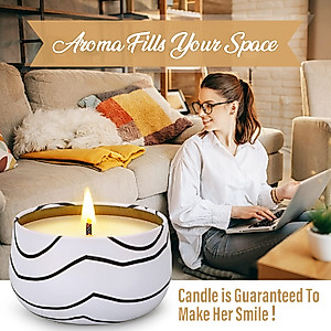 Candles, Large Candle Sets, 28Oz 4 Pack Sage/Eucalyptus Mint/Apple Cinnamon/Lavender Candles for Home Scented, Birthday Gifts for Women Best Friends, Friendship Gifts for Women, Her, BFF, Sister