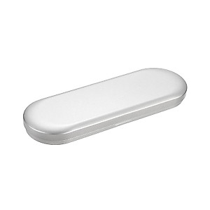 uxcell Metal Tin Box Containers, 6.9x2.4x0.7 Inch Silver with EVA Sponge Rectangular Empty Hinged Tins Box Home Organizers for Pen Makeup Brushes