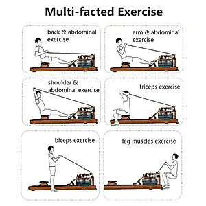 Water Rowing Machine Walnut Wooden Rower for Home Use with LCD Monitor Indoor Cardio Machine Strength Training Exercise Equipment Workout Sports Fitness 440LB Max Capacity