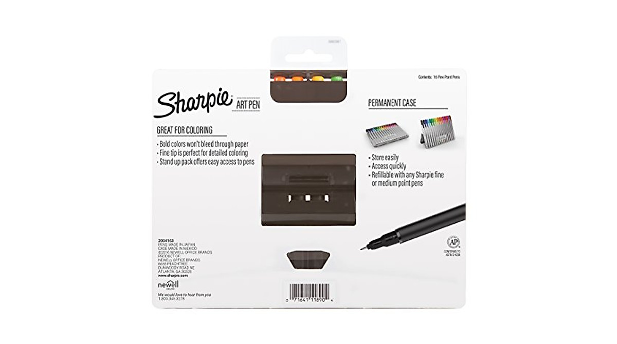 Sharpie Art Pens - 16 Vibrant Fine Point Markers for Creatives