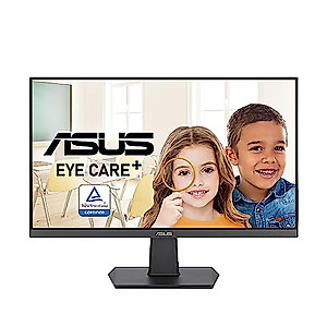 ASUS 27 Inch Monitor - 1080P, IPS, Full HD, Frameless, 100Hz, 1ms, Adaptive-Sync, for Working and Gaming, Low Blue Light, Flicker Free, HDMI, VESA Mountable, Tilt - VA27EHF,Black