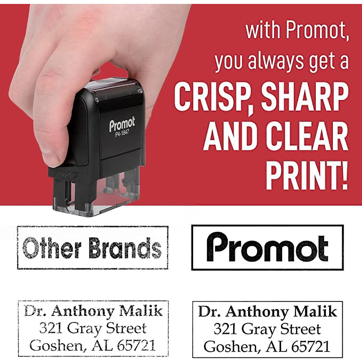 Promot Return to Sender NO Longer at This Address Self Inking Rubber Stamp