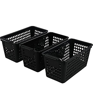 Begale Plastic Storage Trays Basket for Kitchen, Bathroom Organizer, Set of 6
