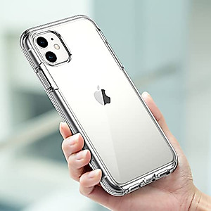 COOLQO Compatible with iPhone 11 Case, and [2 x Tempered Glass Screen Protector] for Clear 360 Full Body Coverage Hard PC+Soft Silicone TPU 3in1 Shockproof Protective Phone Cover