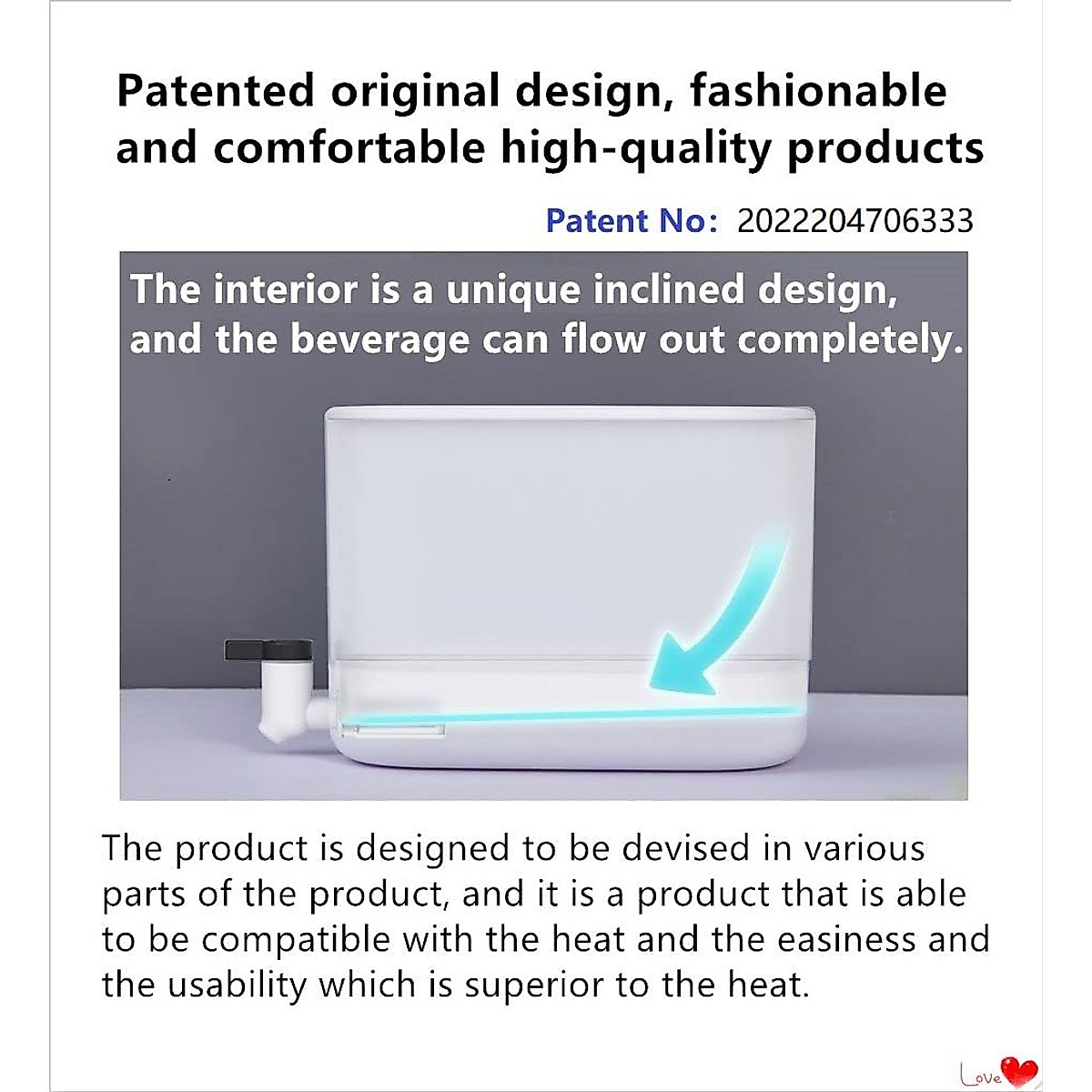 JADERY Plastic Drink Dispenser with Spigot, 1 Gallon Beverage Dispenser Cold Drink Container for Iced Tea