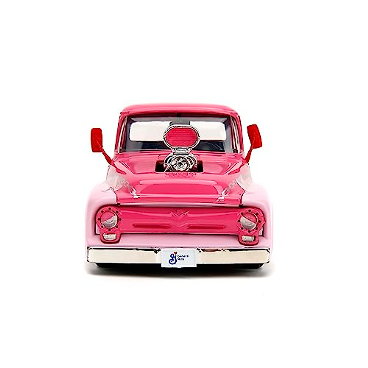 Franken Berry 1:24 1956 Ford F-100 Die-Cast Car & 2.75" Franken Berry Figure, Toys for Kids and Adults,Pink