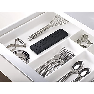 Joseph Joseph Stretch Folding Silicone Trivet for Hot Pot and Pan, Expanding non slip stand, heat resistant mat for Kitchen Countertop - Black