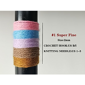 KNITION Crochet Yarn for Crocheting, 70% Polyester 30% Acrylic, Crochet and Knitting Yarn, Great Yarn for Crafts 3.5oz/100g 2-Pack.(A19-light Purple)
