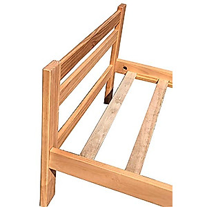 Amazonas Twin Size Bed Frame Solid Pine Wood Honey Pine with Hardwod Slats Support Finish Wooden Kids Bed Single Suitable for Boys Girls Bedroom Wooden Bed Frame