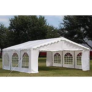 DELTA 20'x20' Budget PE Party Tent Heavy Duty Upgraded Galvanized Wedding Tent Canopy Big Tents Carport Outdoor Event