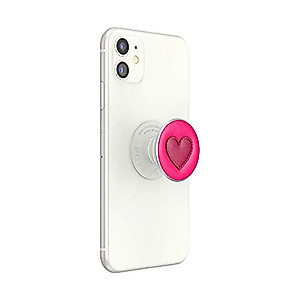 PopSockets PopTop (Top only. Base Sold Separately) Swappable Top for PopGrip Bases, PopGrip Slide, Otter+Pop & PopWallet+ - Stitched Love Heart