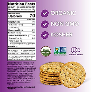 Milton's Craft Bakers Organic Multi-Grain Crackers - Multigrain Crackers, Certified Organic, Non-GMO Project Verified, Kosher, Savory & Sweet Taste, Great for Charcuterie Boards - 24 Oz