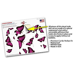 WraptorSkinz Skin Wrap compatible with Sony PS5 DualSense Controller Butterflies Purple (CONTROLLER NOT INCLUDED)