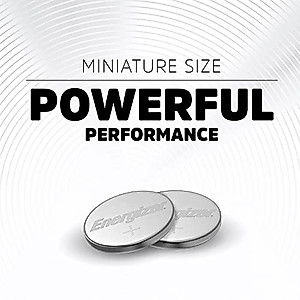 Energizer CR2032 Batteries, 3V Lithium Coin Cell 2032 Watch Battery,White (6 Count)
