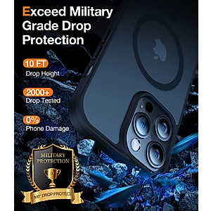 TORRAS Save $15 to Buy Deep Purple&Black Together for iPhone 14 Pro Max Case Compatible for MagSafe Guardian Series